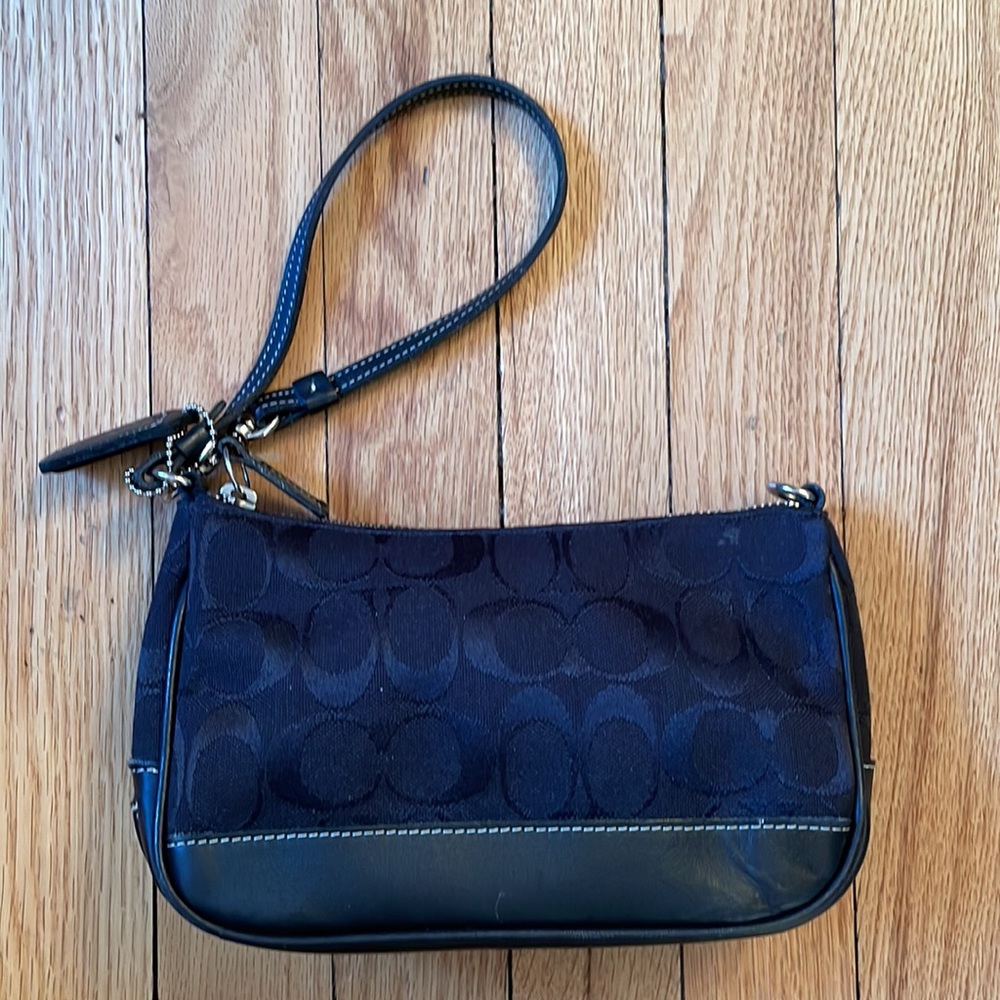 Coach Signature Canvas Demi Pouch Baguette Leather Tr… - Gem